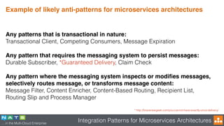 Integration Patterns and Anti-Patterns for Microservices Architectures ...