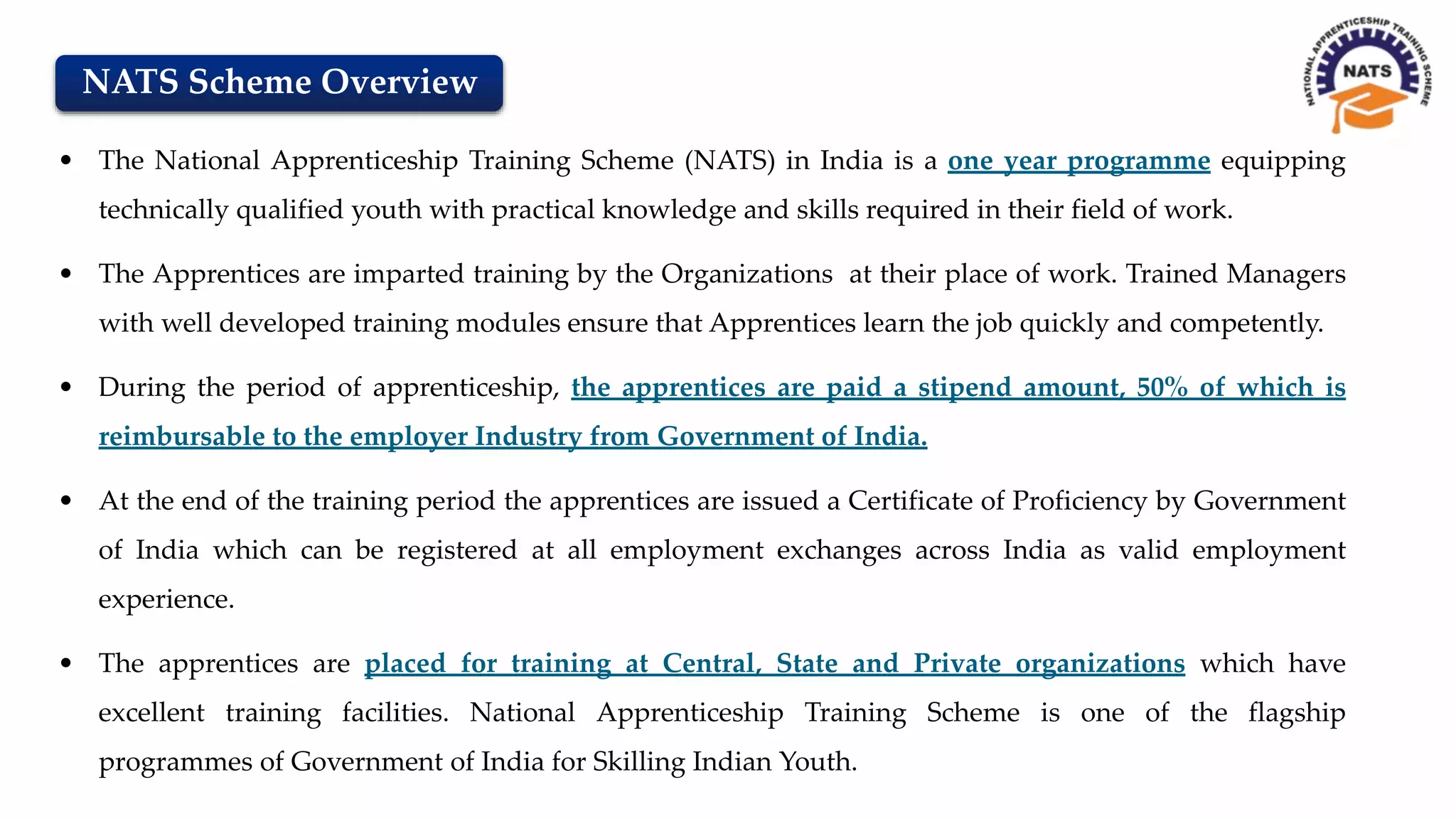 NATS - An INDUSTRY oriented insightful Presentation over the Scheme | PPTX