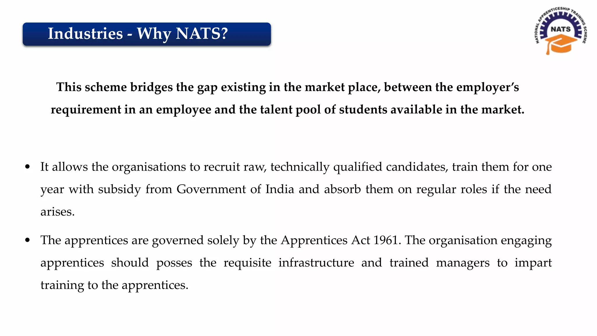 NATS - An INDUSTRY oriented insightful Presentation over the Scheme | PPTX