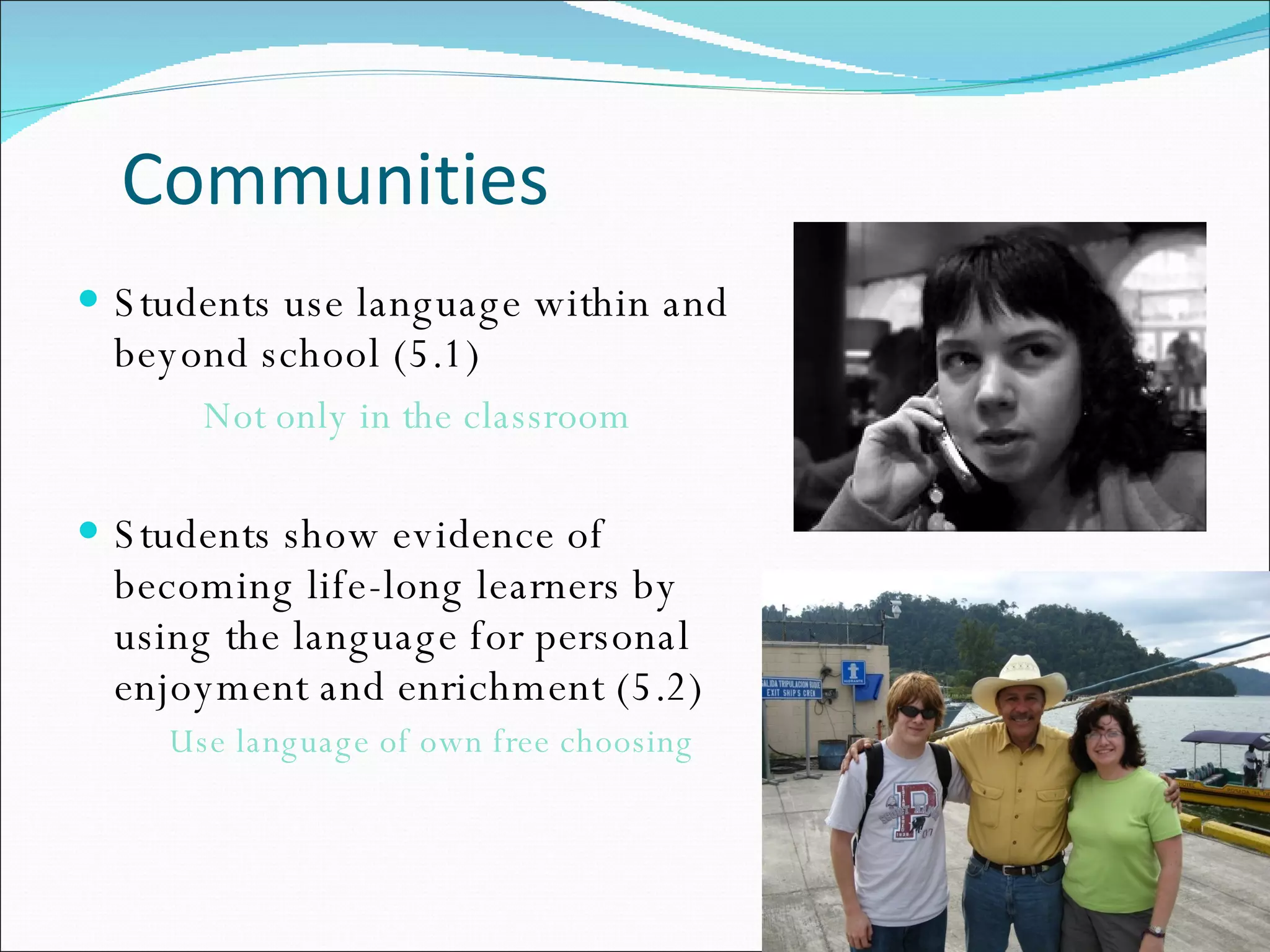 National Standards for Foreign Language Learning | PPT