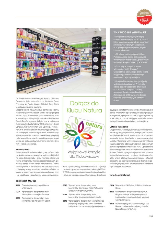 Case study marki Natura z Albumu Superbrands Polska 2017 | PDF
