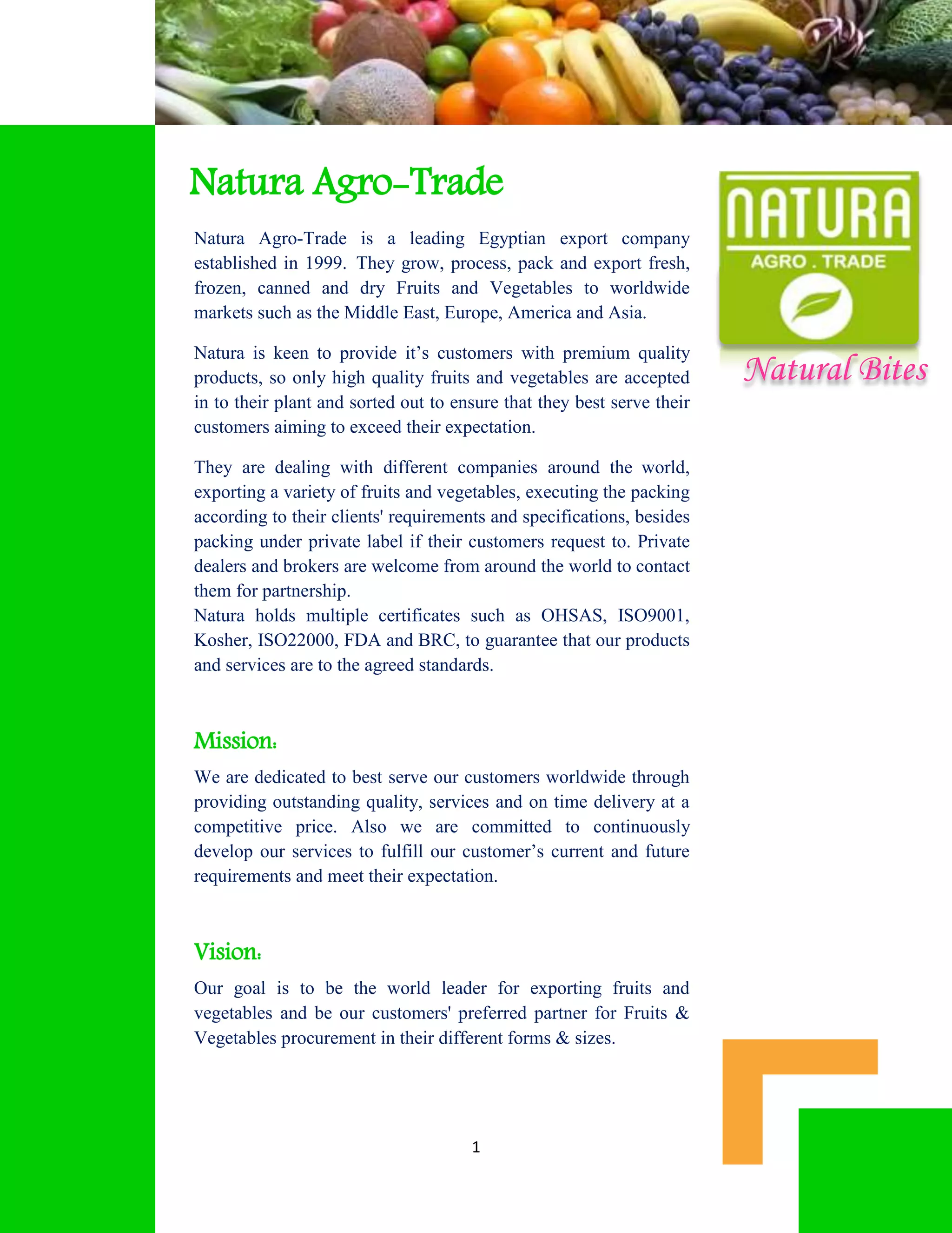 Natura Agro-Trade | PDF | Agriculture | Industries