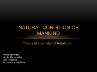 Natural condition of mankind | PPT
