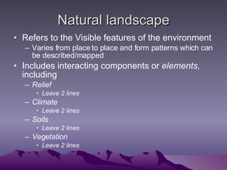 Natural & Cultural Landscape | PPT