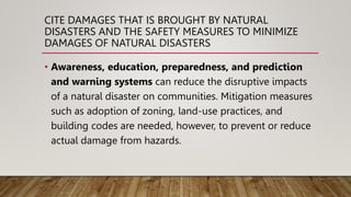 Natural-Disasters - volcanoes, earthquakes | PPTX
