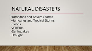 Natural-Disasters - volcanoes, earthquakes | PPTX