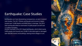 Natural-Disasters, Earthquake andTsunami, | PPTX