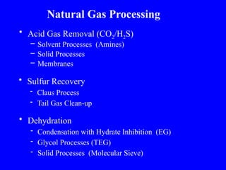 Natural-Gas-Processing for The Oil and Gas Industry | PPTX