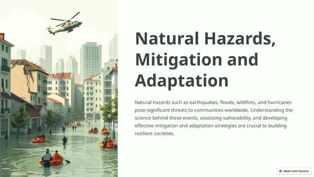 Natural-Hazards-Mitigation-and-Adaptation.pptx | Disasters