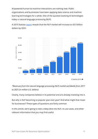 Natural Language Processing Use Cases for Business Optimization | PDF