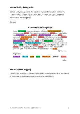 Natural Language Processing Use Cases for Business Optimization | PDF