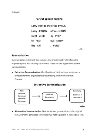 Natural Language Processing Use Cases for Business Optimization | PDF