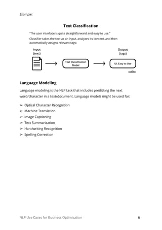 Natural Language Processing Use Cases for Business Optimization | PDF