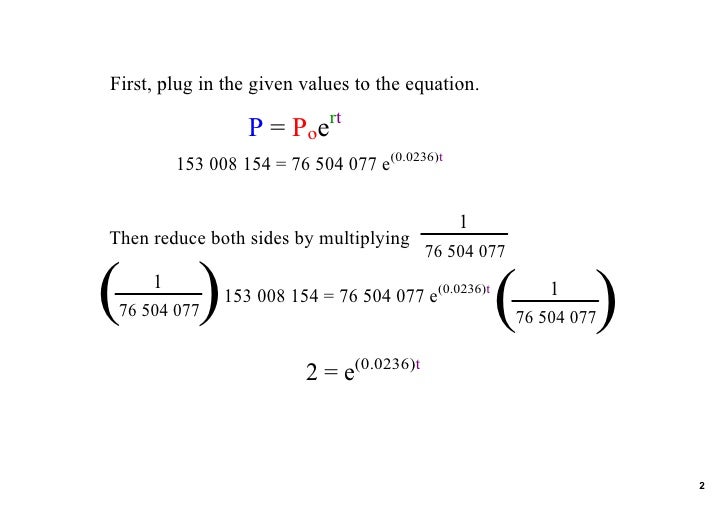 natural logs - exponential modelling