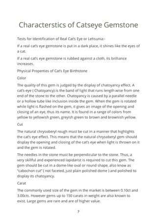 Natural properties-of-catseye-gemstone | PDF