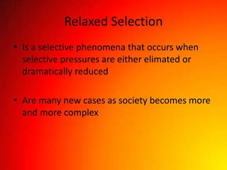 Natural, Relaxed, and Artificial Selection | PPTX