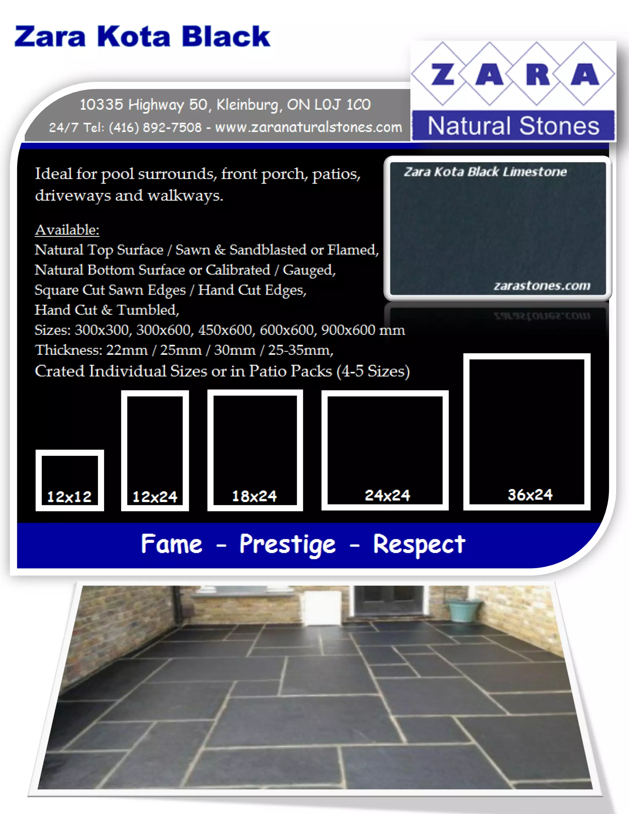 Natural Stone Limestone Kota Black Pavers Zara Specs | PDF | Civil Engineering Industry | Industries