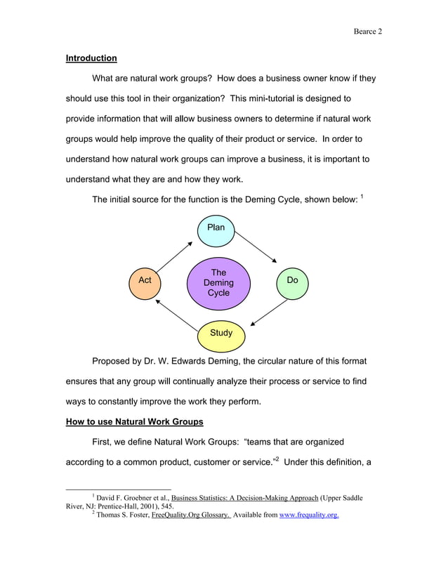 Natural Work Groups | PDF