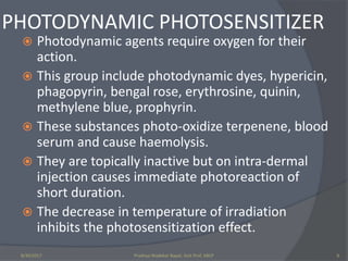 Natural allergen, photosensitizing agents and fungal toxins | PPTX