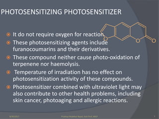 Natural allergen, photosensitizing agents and fungal toxins | PPTX