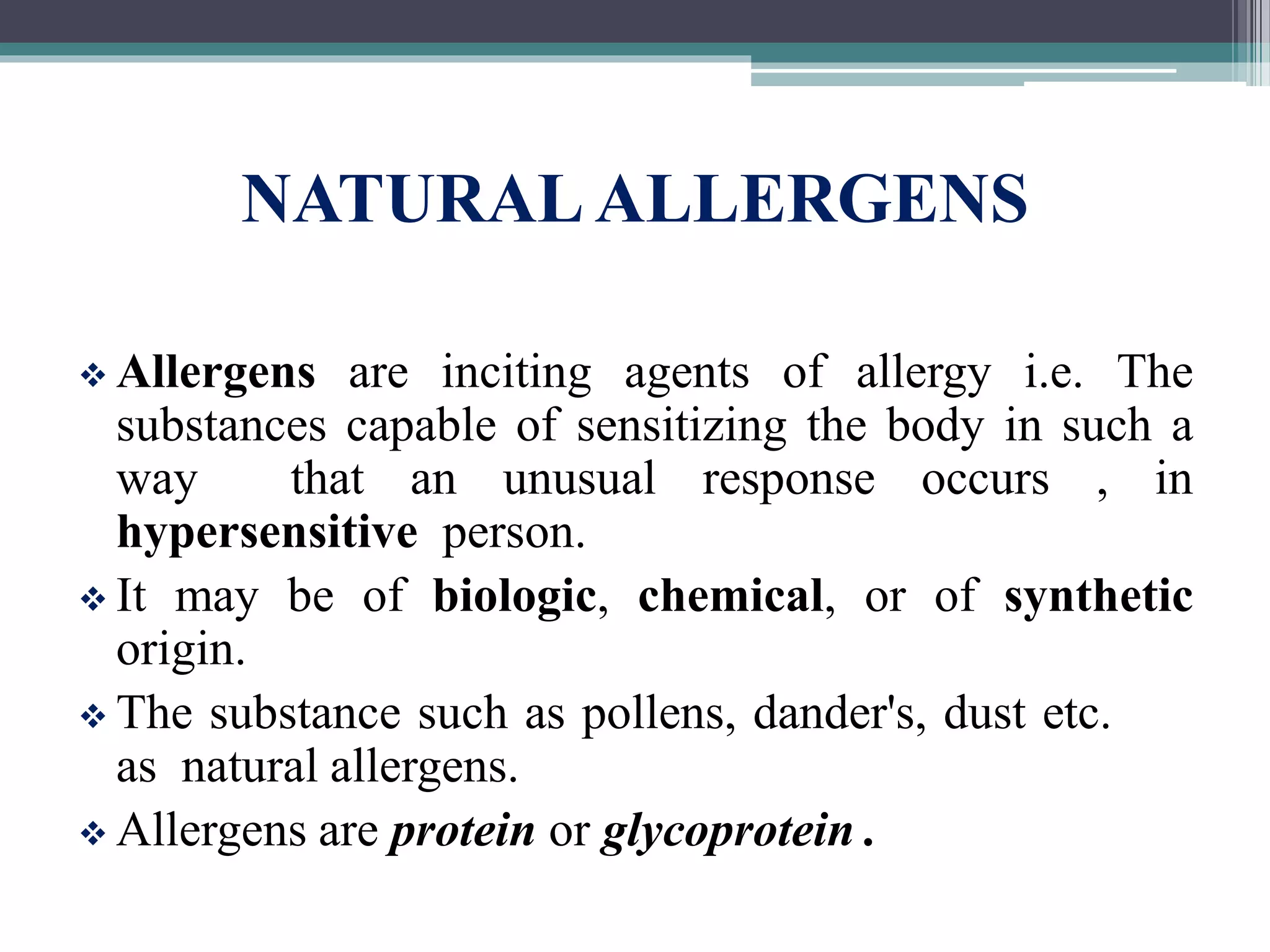 Natural allergens | PPTX