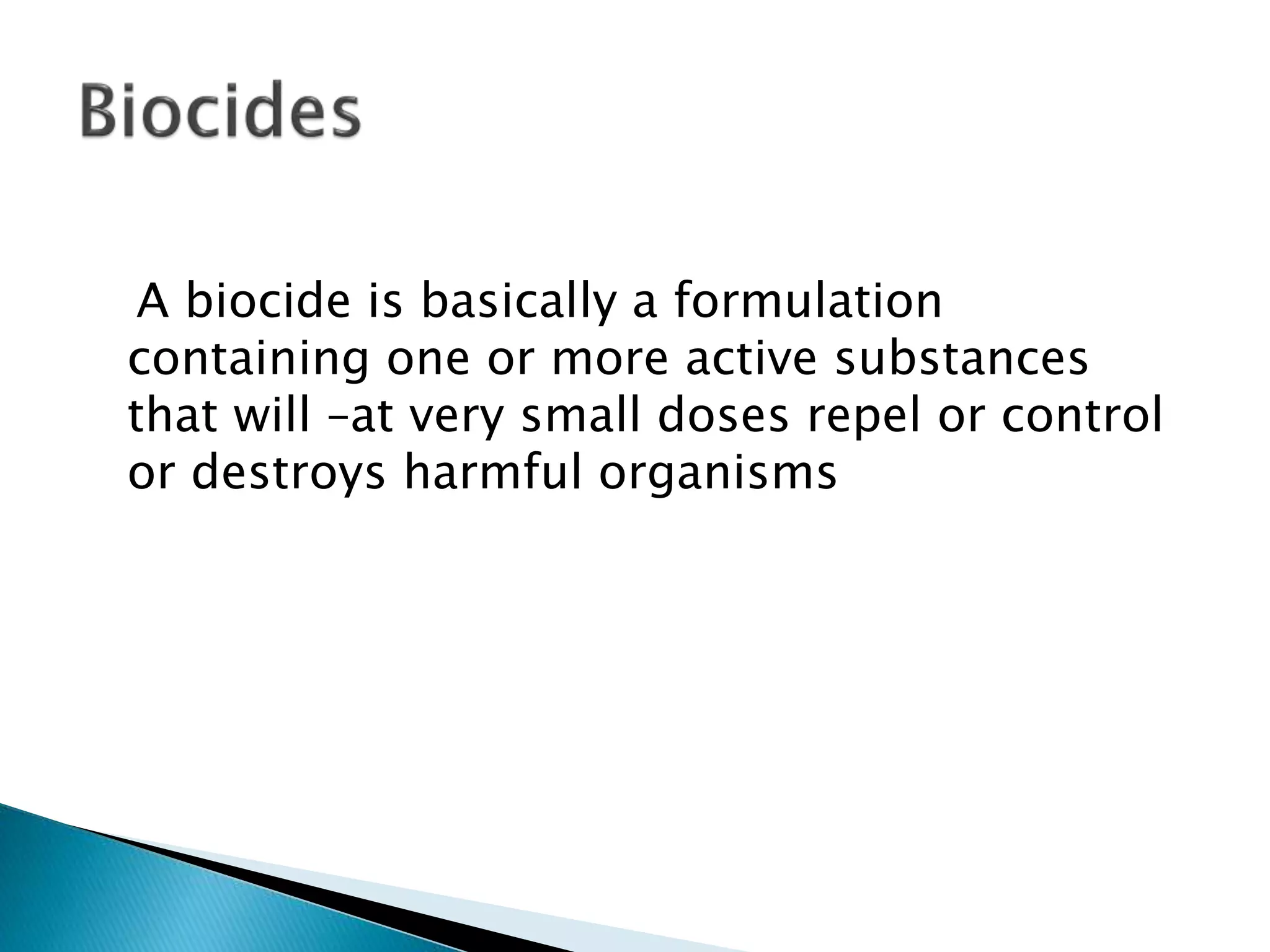 Natural and chemical biocides | PPTX