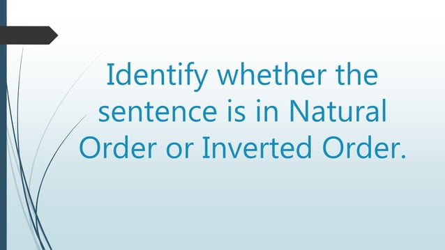 Natural and inverted order of sentences | PPTX