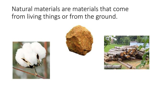 Natural and manufactured materials | PPT