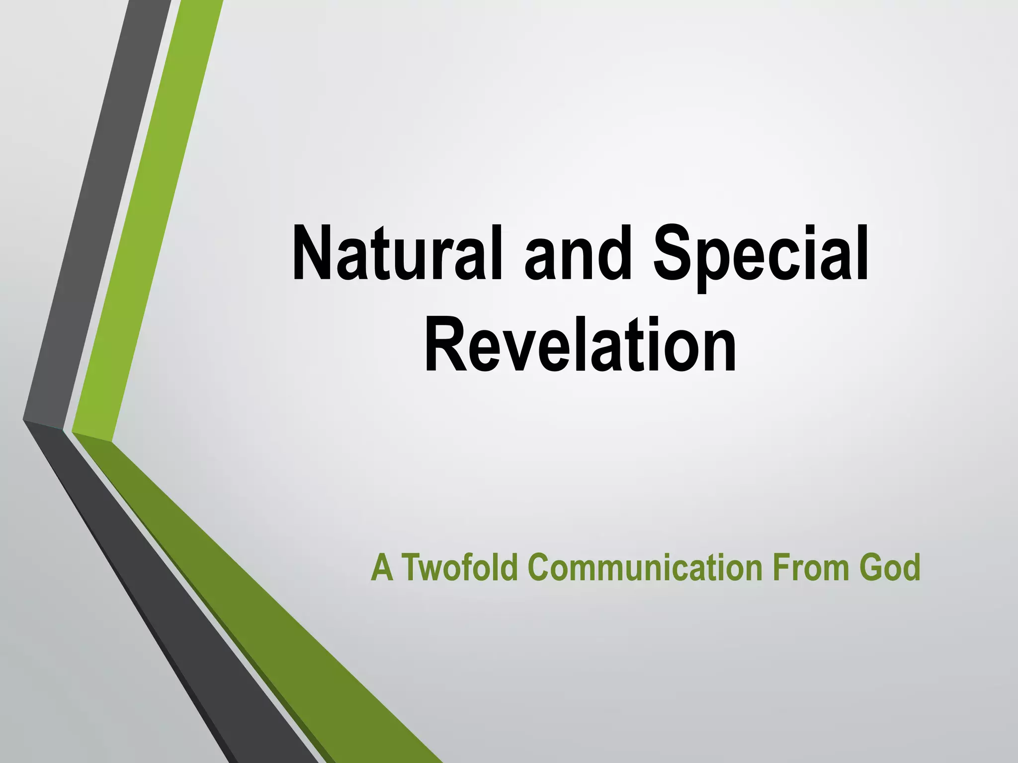 Natural and Special Revelation | PDF