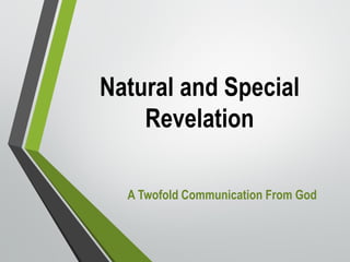Natural and Special Revelation | PDF