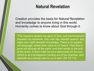 Natural and Special Revelation | PDF