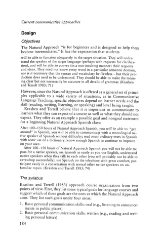 Natural approach | PDF