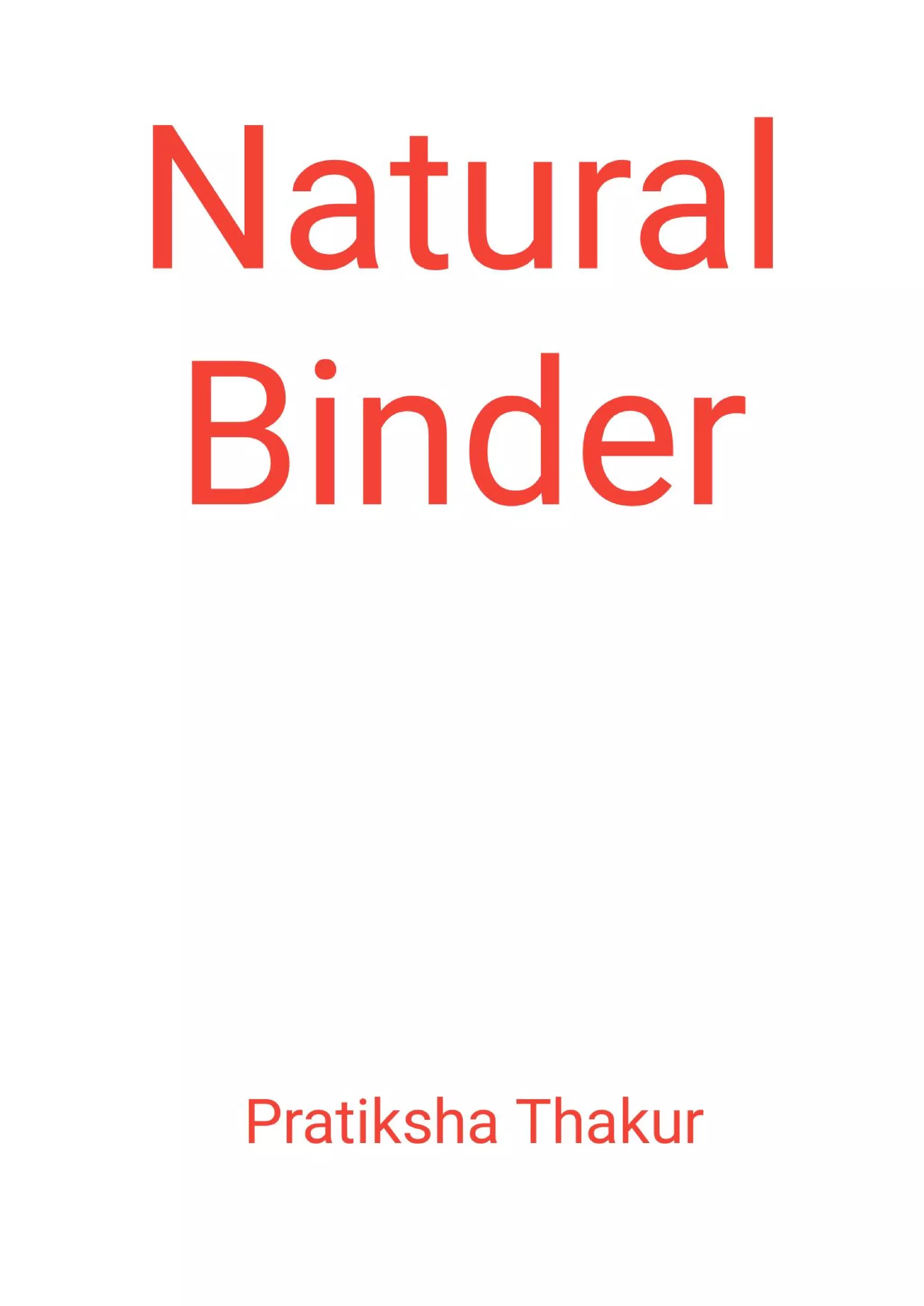 Natural Binder | PDF