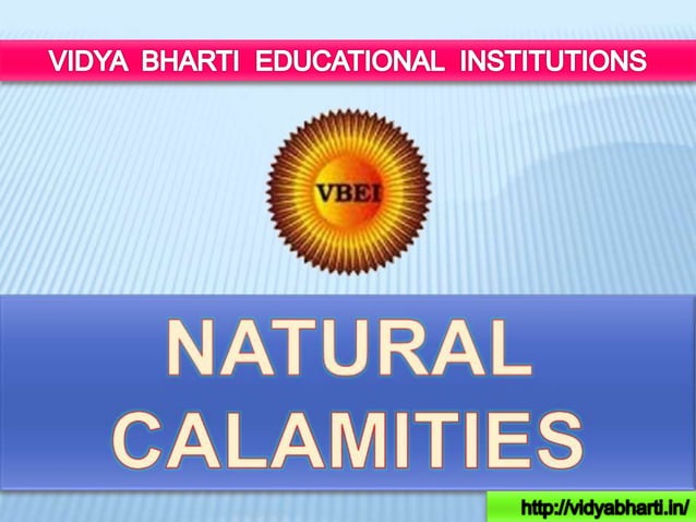 Natural calamities | PPTX