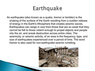 Natural calamities ppt | PPTX