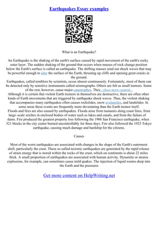 Natural Calamity Essay | PDF