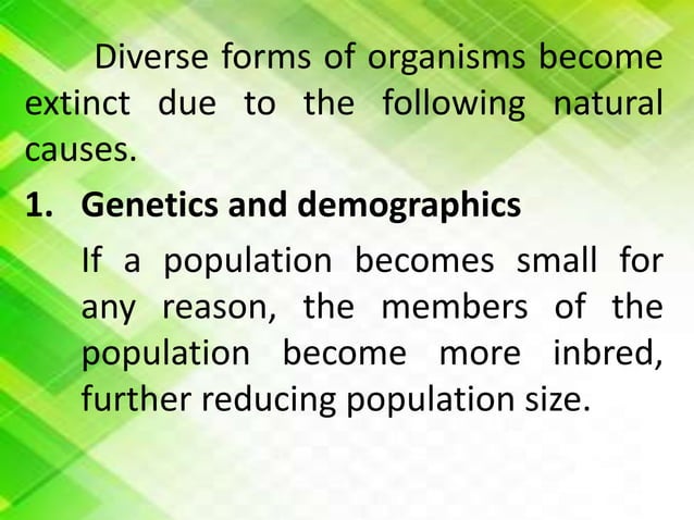 Natural Causes of Extinction | PPTX | Environment | Science