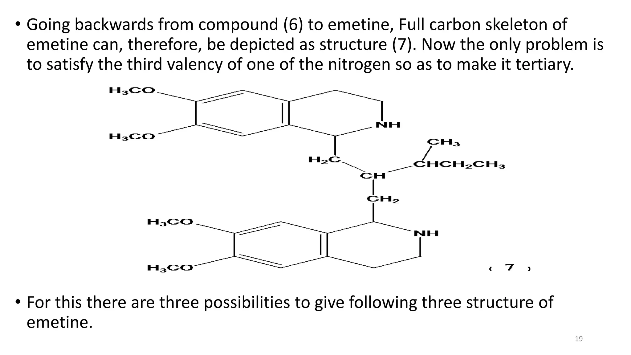 Natural chemistry Structure elucidation of Emetine | PPTX