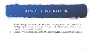 Natural chemistry Structure elucidation of Emetine | PPTX