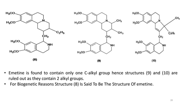 Natural chemistry Structure elucidation of Emetine | PPTX