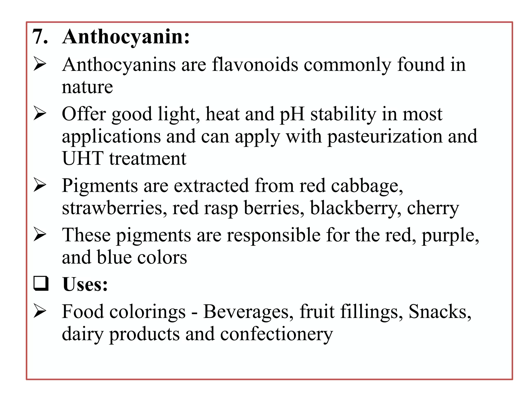 Natural color pigments used in food processing | PPTX
