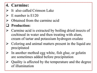 Natural color pigments used in food processing | PPTX