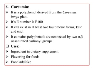 Natural color pigments used in food processing | PPTX