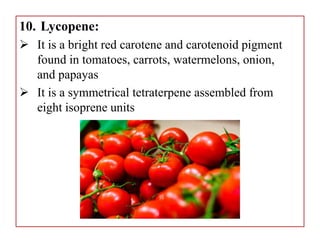 Natural color pigments used in food processing | PPTX