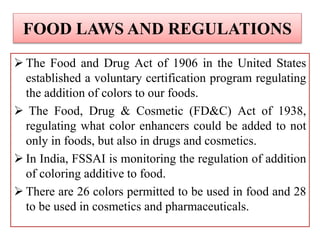 Natural color pigments used in food processing | PPTX