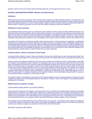 Natural Contraceptive Method | PDF