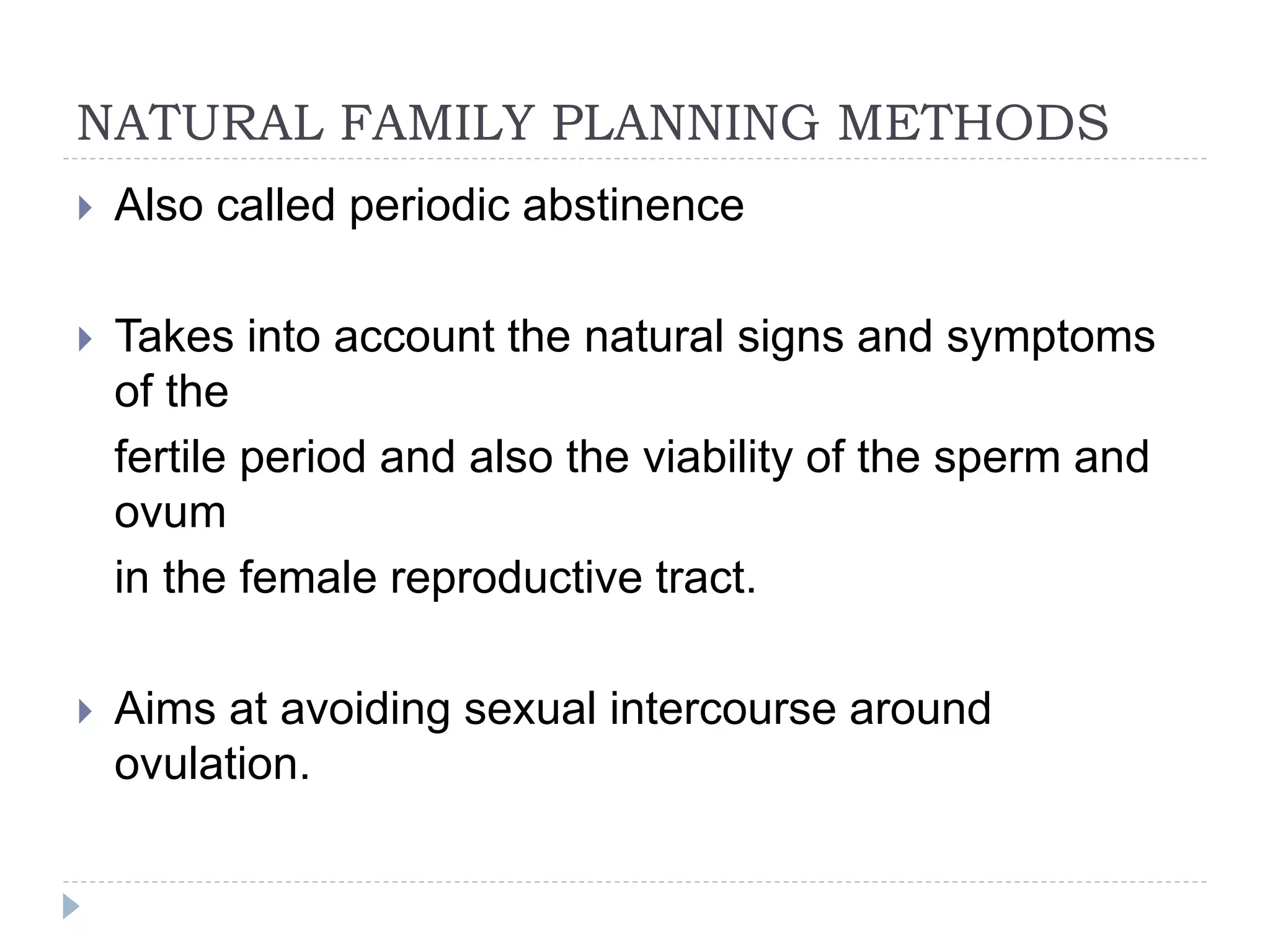 Natural contraceptive methods | PPTX