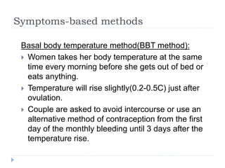 Natural contraceptive methods | PPTX
