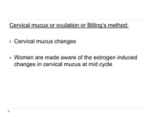 Natural contraceptive methods | PPTX