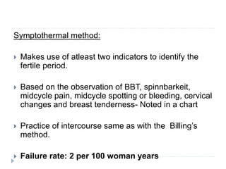 Natural contraceptive methods | PPTX
